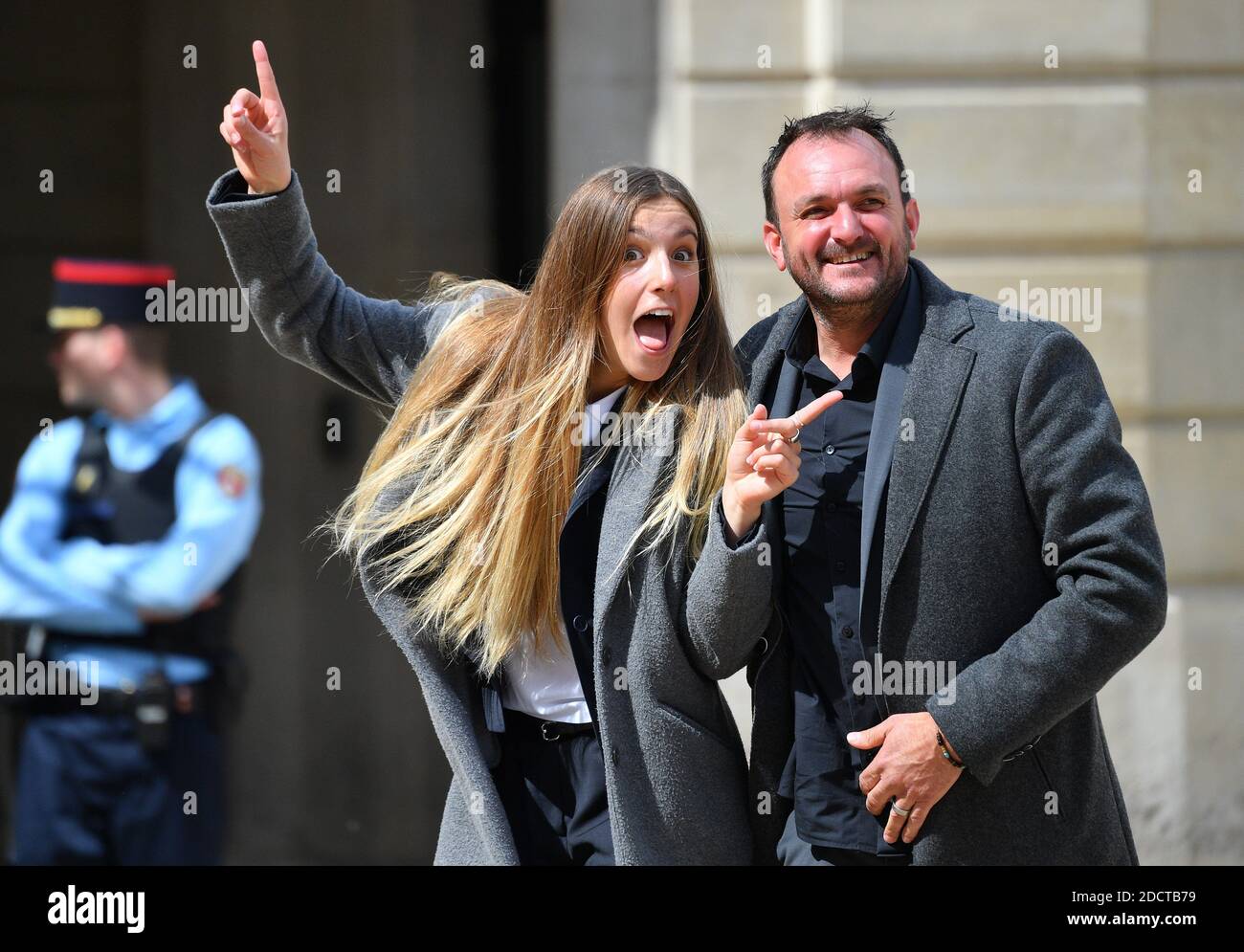 Julia Pereira de Sousa-Mabileau arriving at Elysee Palace for an award ...
