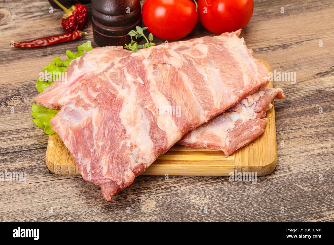 Raw pork ribs meat for cooking Stock Photo - Alamy