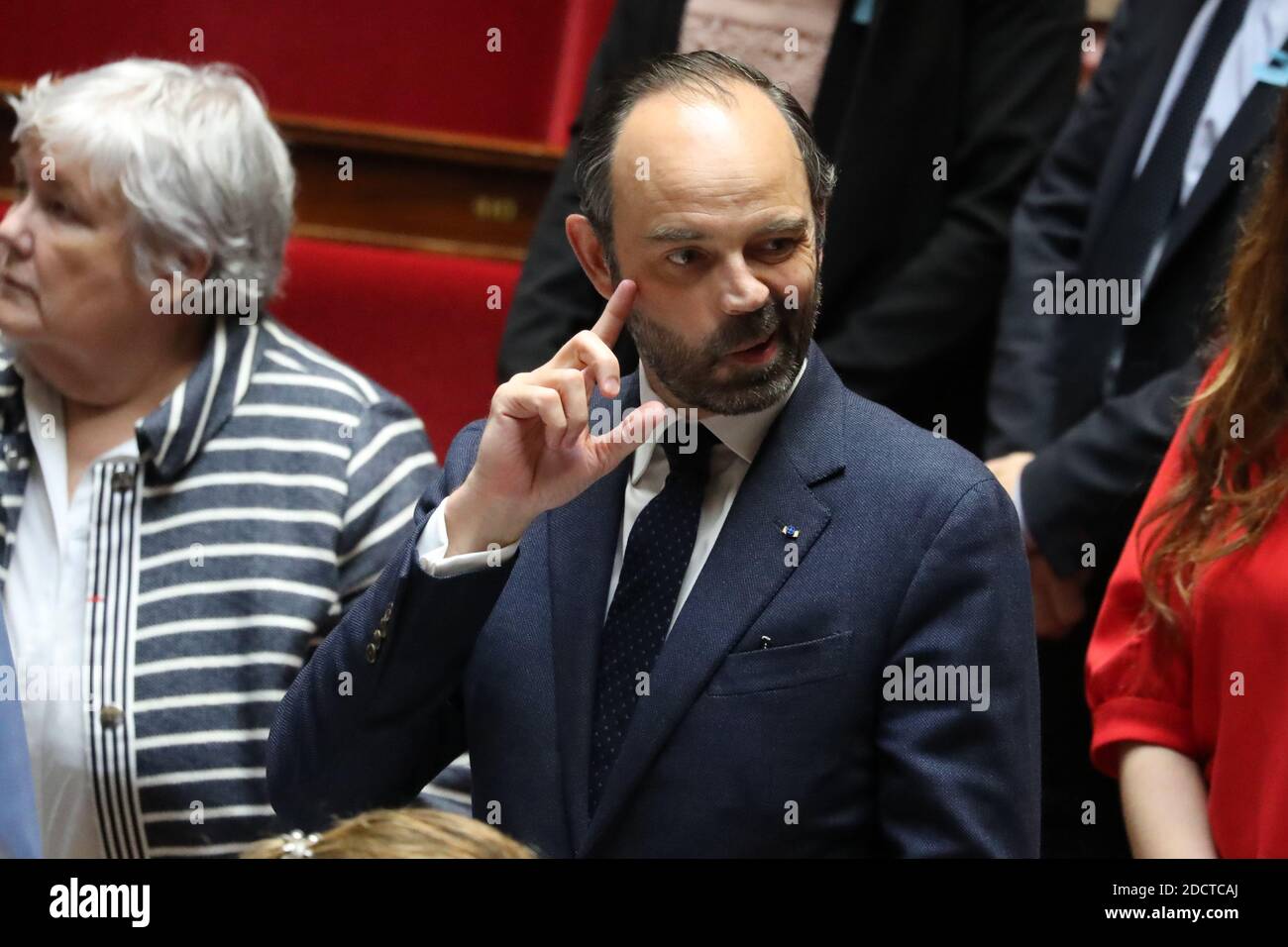 Prime Minister Edouard Philippe during the Questions to the government ...