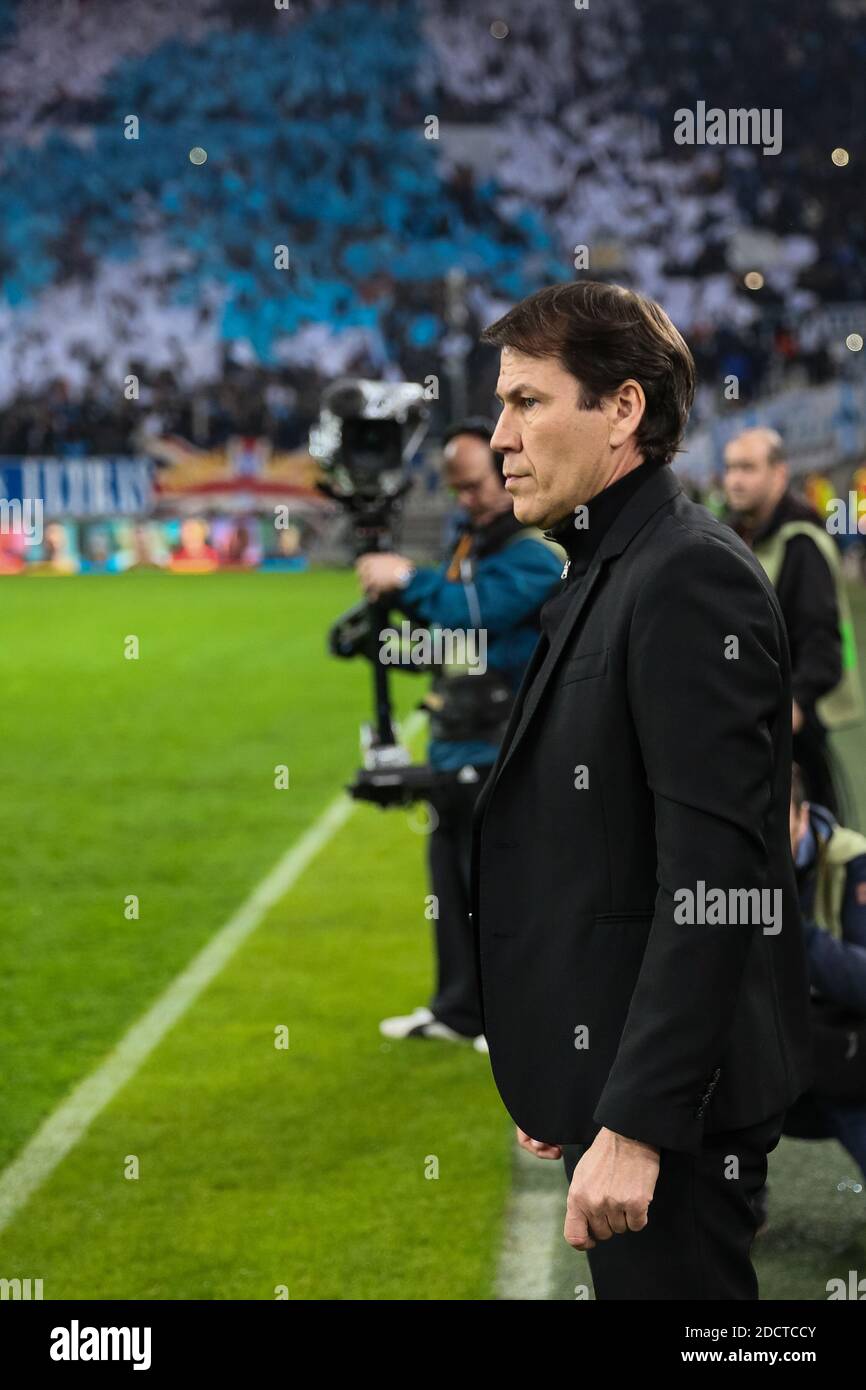 Marseille's coach, Rudy Garcia, before the UEFA Europa League round of ...