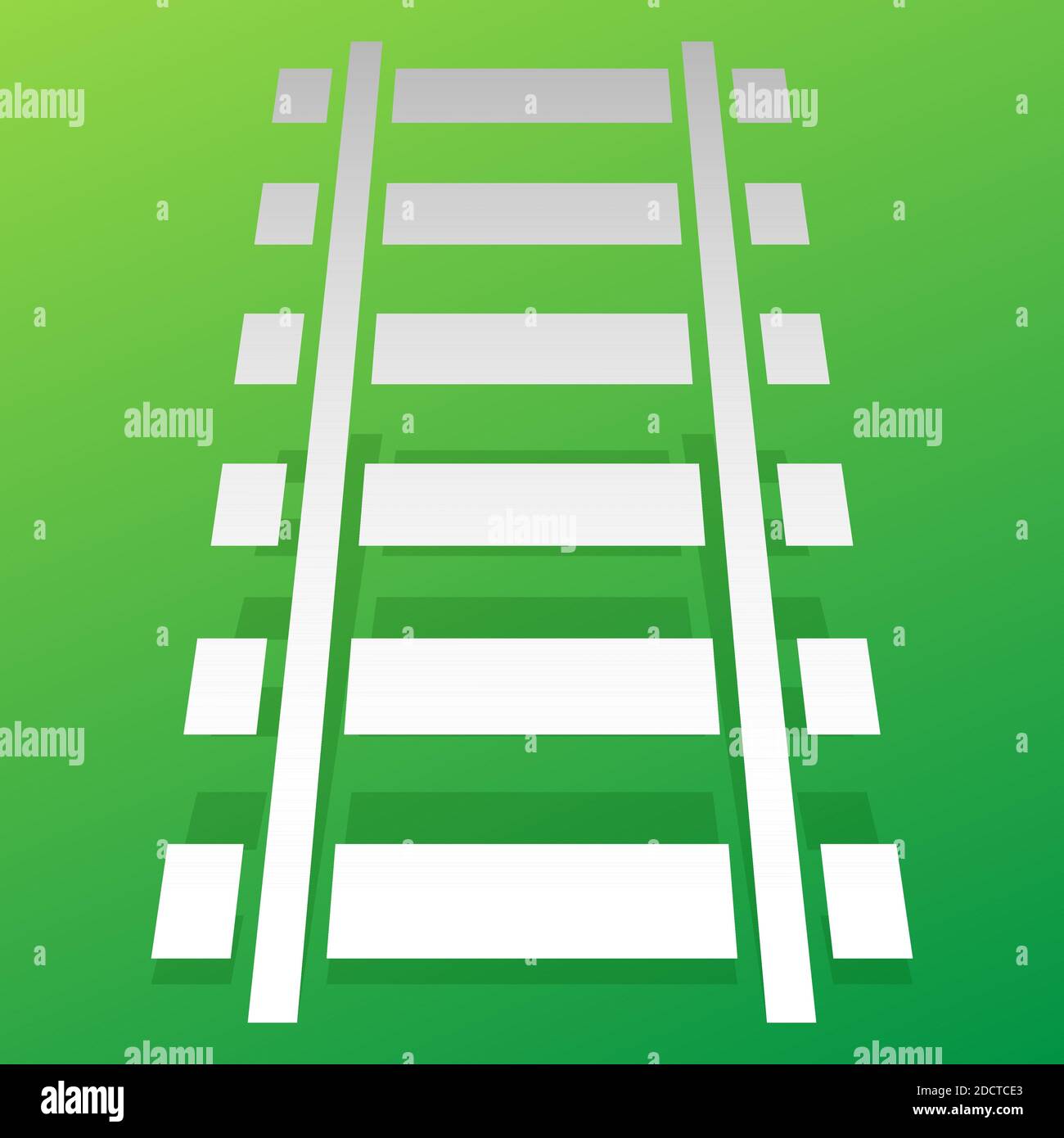 Railroad, Train track, Railway contour, silhouette vector. Tramway ...