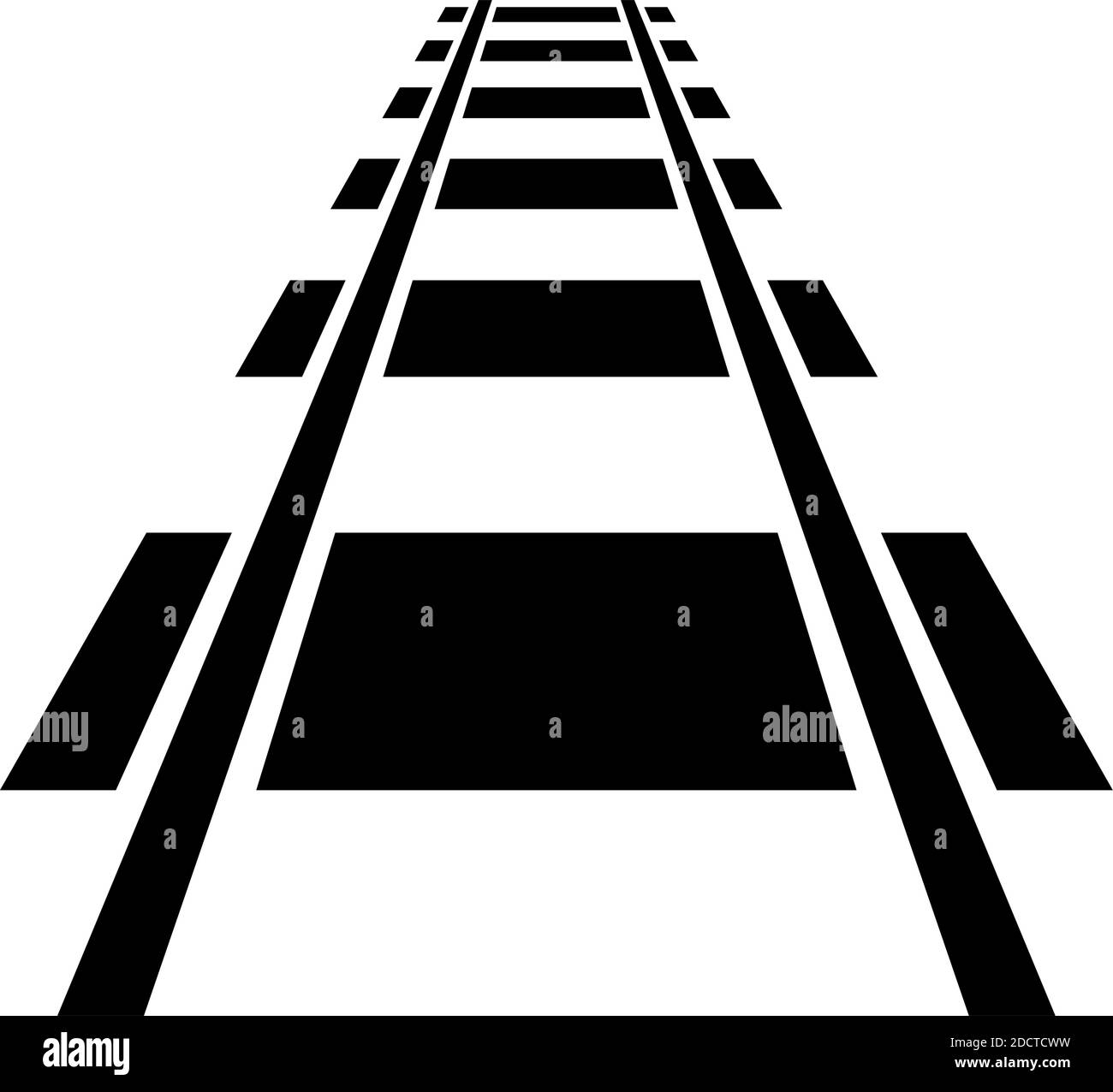 Railroad, Train track, Railway contour, silhouette vector. Tramway, metro, subway path – Stock ...