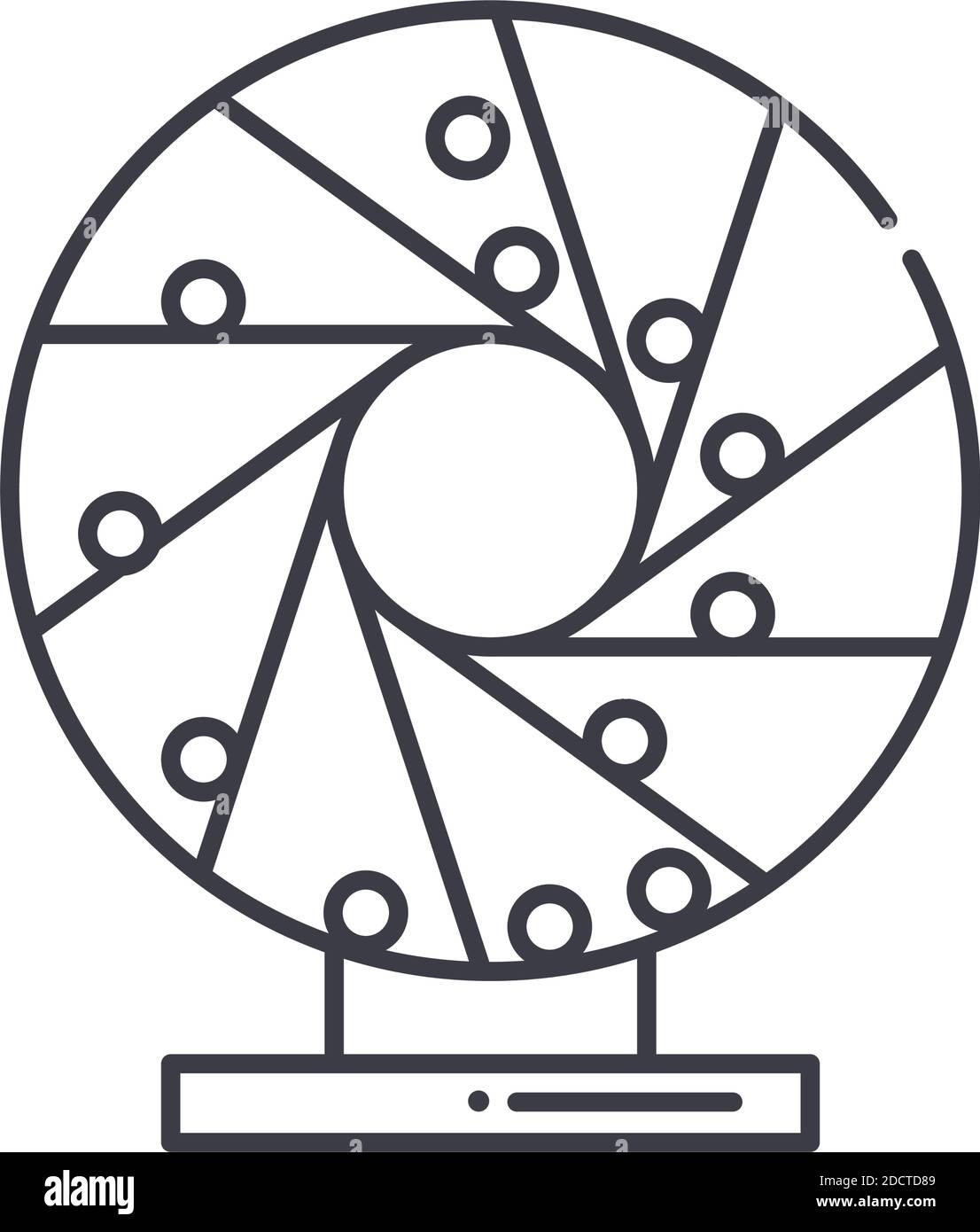 Perpetual motion icon, linear isolated illustration, thin line vector, web design sign, outline ...