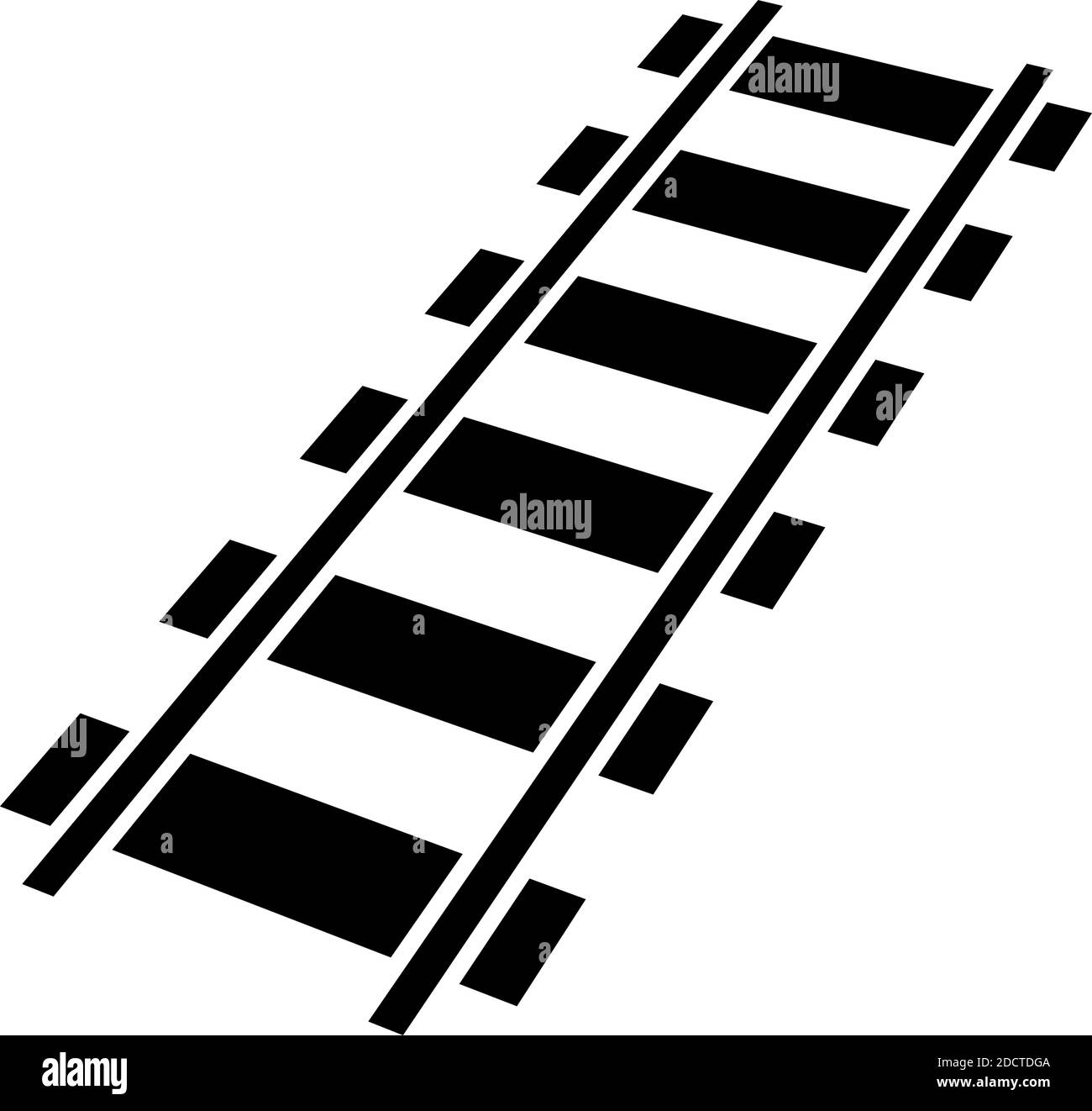 Railroad, Train track, Railway contour, silhouette vector. Tramway, metro, subway path – Stock ...
