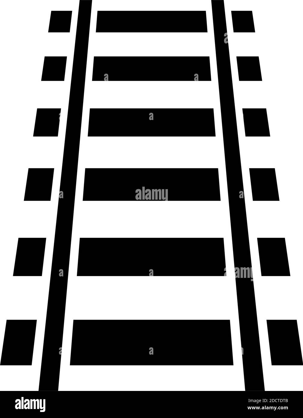 Railroad, Train track, Railway contour, silhouette vector. Tramway, metro, subway path – Stock ...
