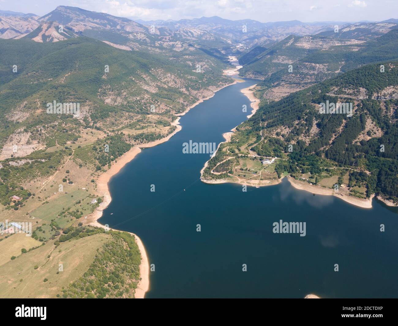 Amazing Aerial view of Arda River meander and Kardzhali Reservoir ...