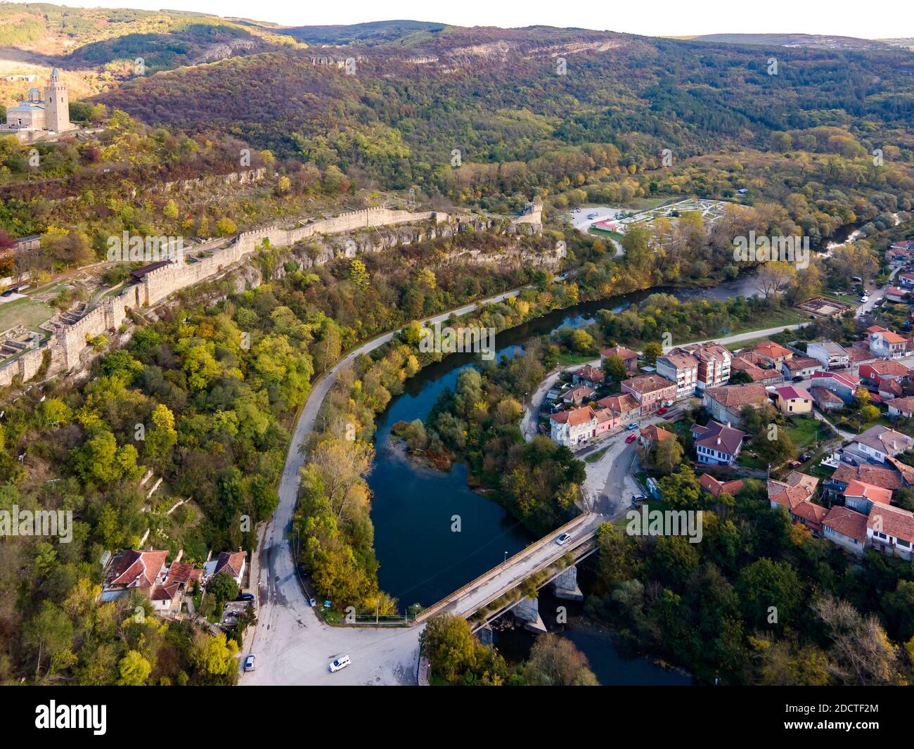 Amazing Aerial view of city of Veliko Tarnovo, Bulgaria Stock Photo - Alamy