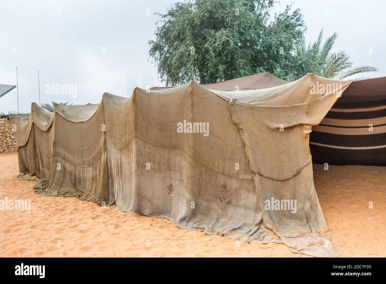 Living tent for ancient Arabian people in the Heritage folk village in ...