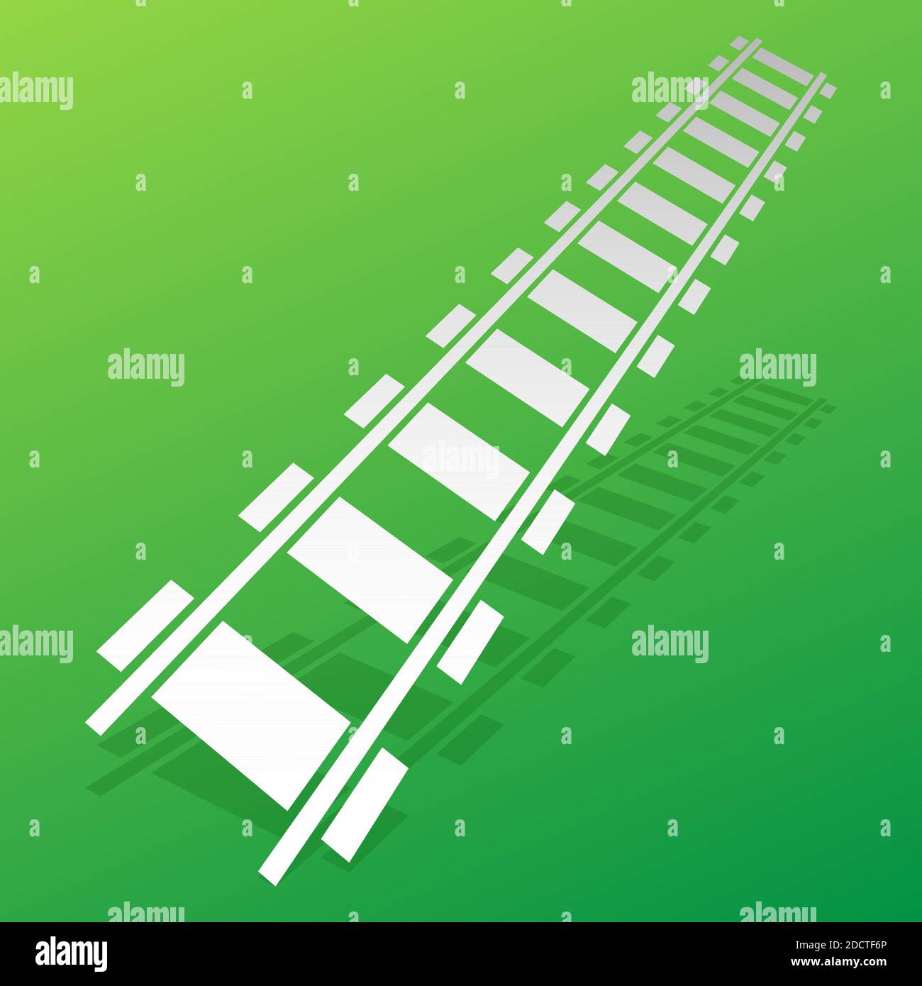 Railroad, Train track, Railway contour, silhouette vector. Tramway, metro, subway path – Stock ...