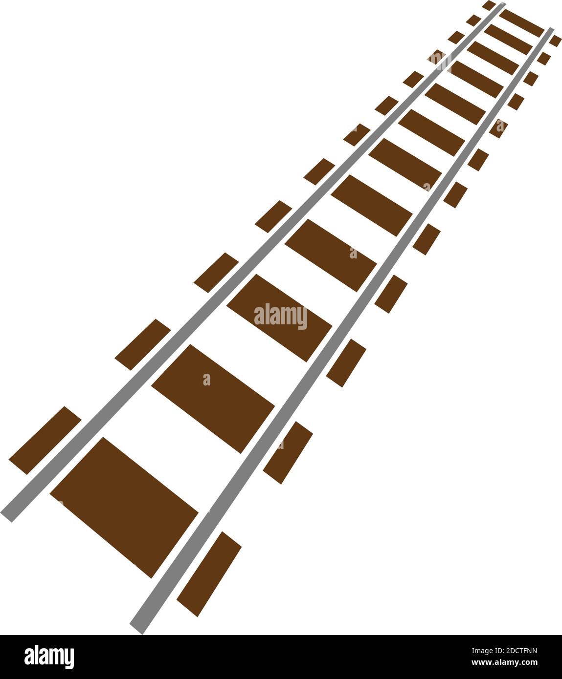 Railroad, Train track, Railway contour, silhouette vector. Tramway, metro, subway path – Stock ...