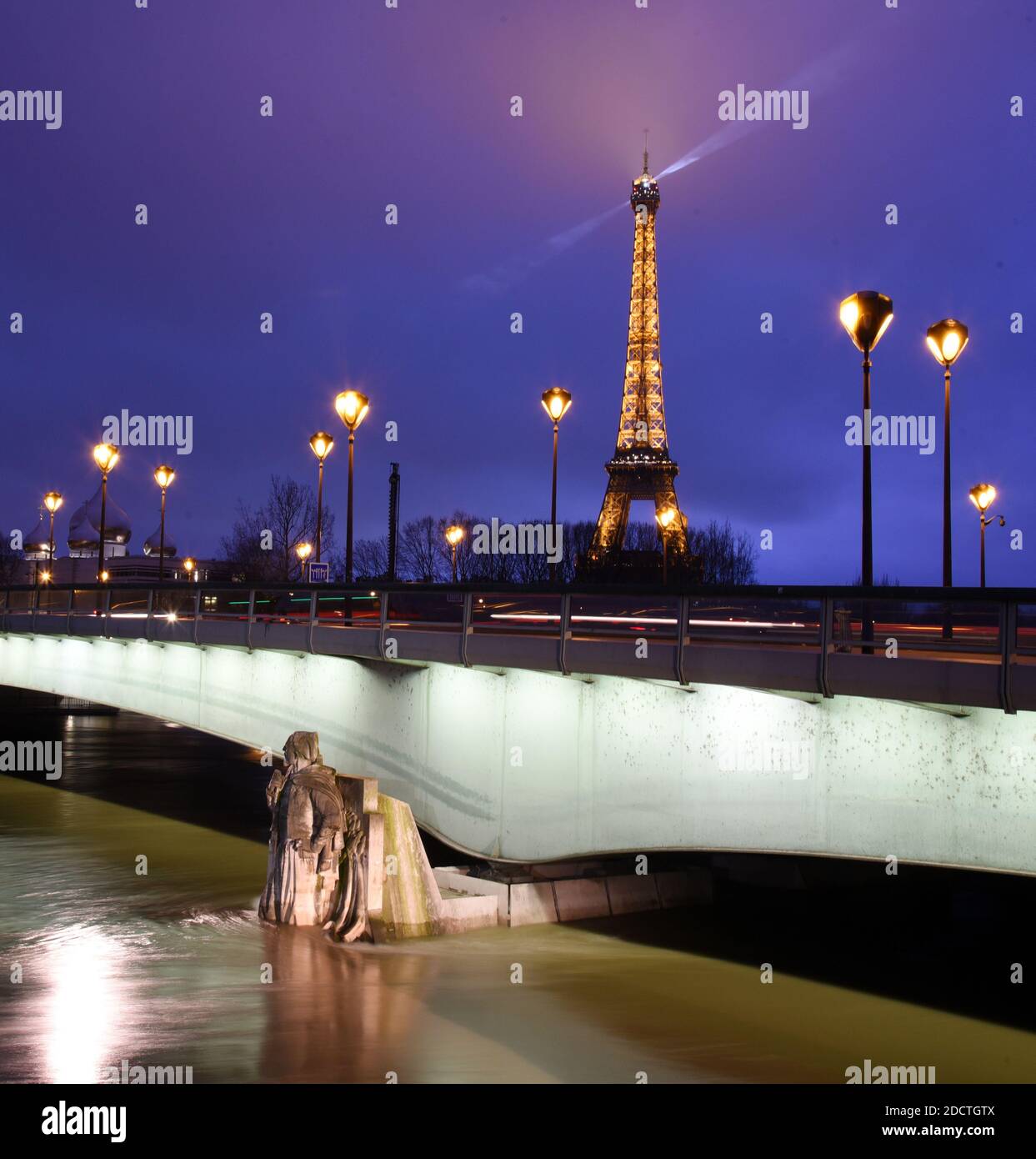The Zouave statue on the Pont de l'Alma, considered an indicator of the ...