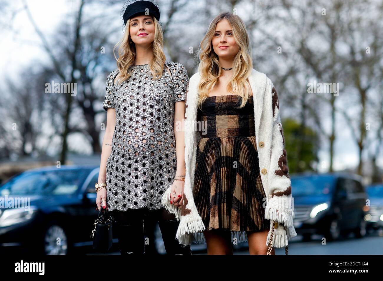 Street style, Chiara Ferragni and her sister Valentina Ferragni ...