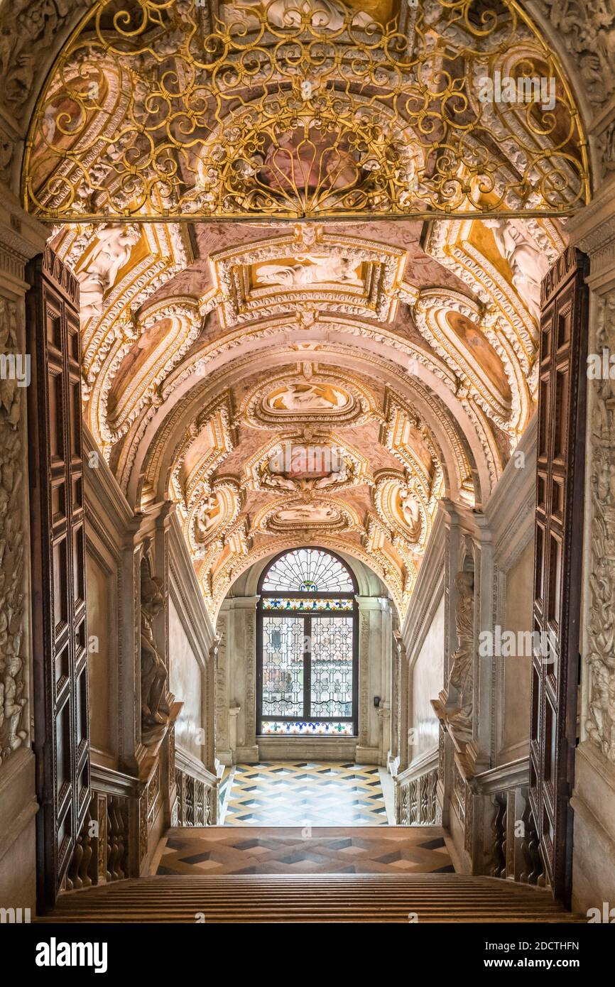 The Scala d'Oro (literally "golden staircase") in Palazzo Ducale (Doge ...