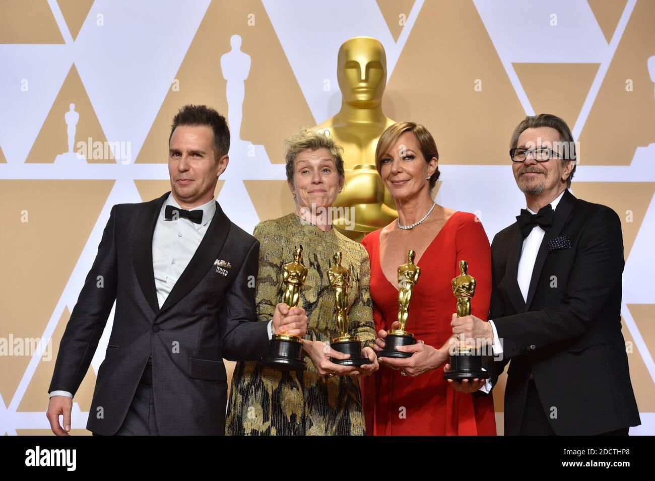 ctor Sam Rockwell, winner of the Best Supporting Actor award for 'Three ...