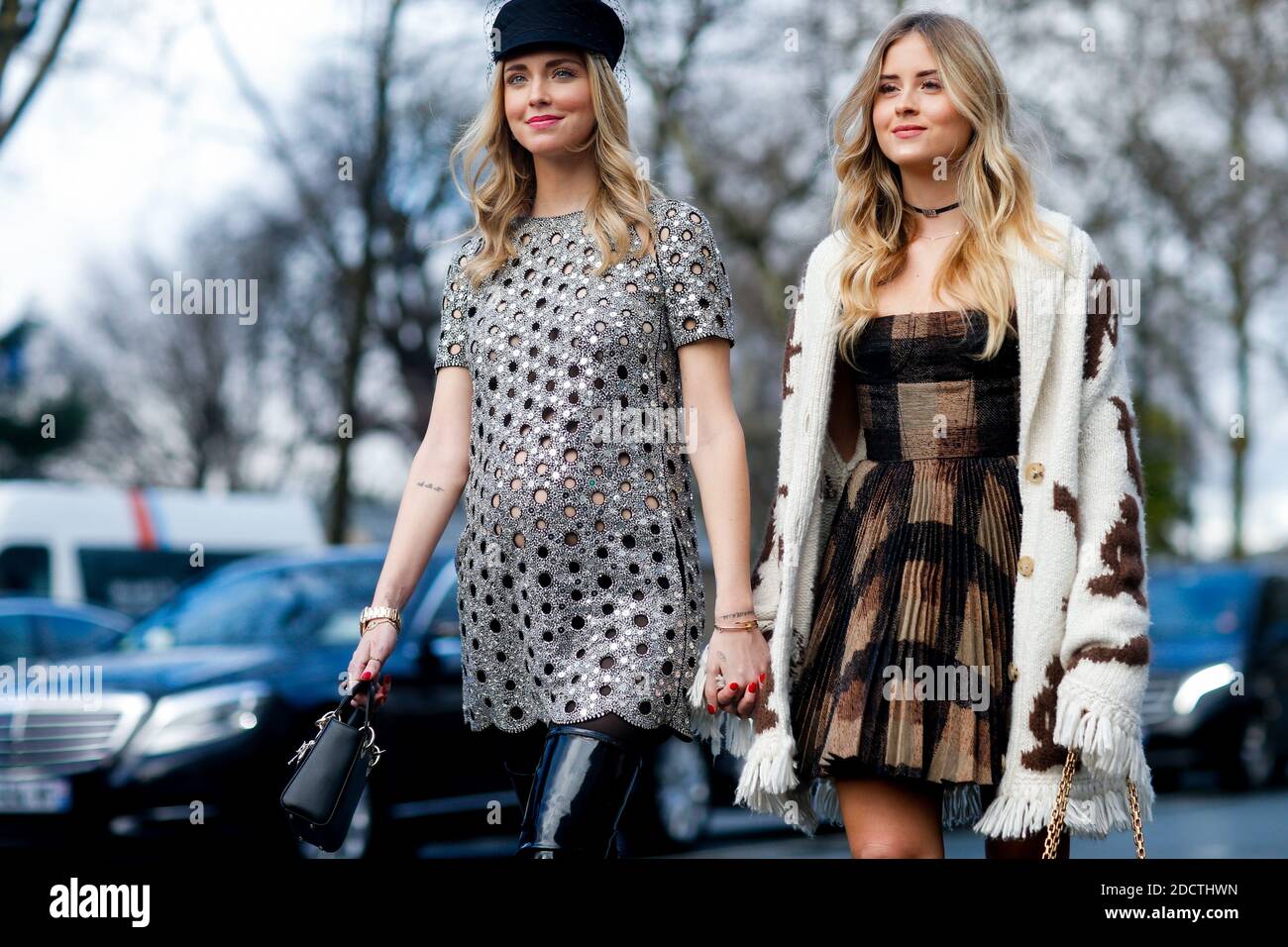 Street style, Chiara Ferragni and her sister Valentina Ferragni ...