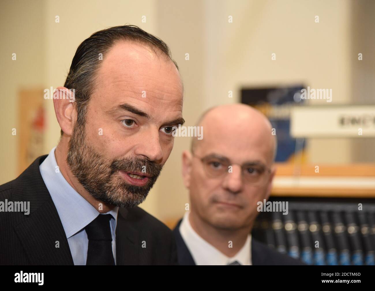 Prime Minister Edouard Philippe and Minister of National Education Jean ...