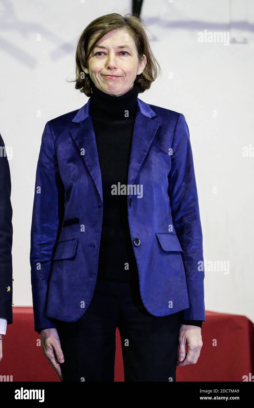 The Minister of Armies Florence Parly during her visit to Air Base 106 ...