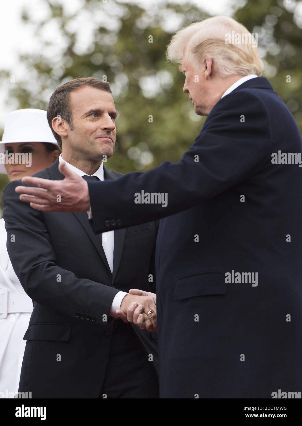 French President Emmanuel Macron and United States President Donald J ...