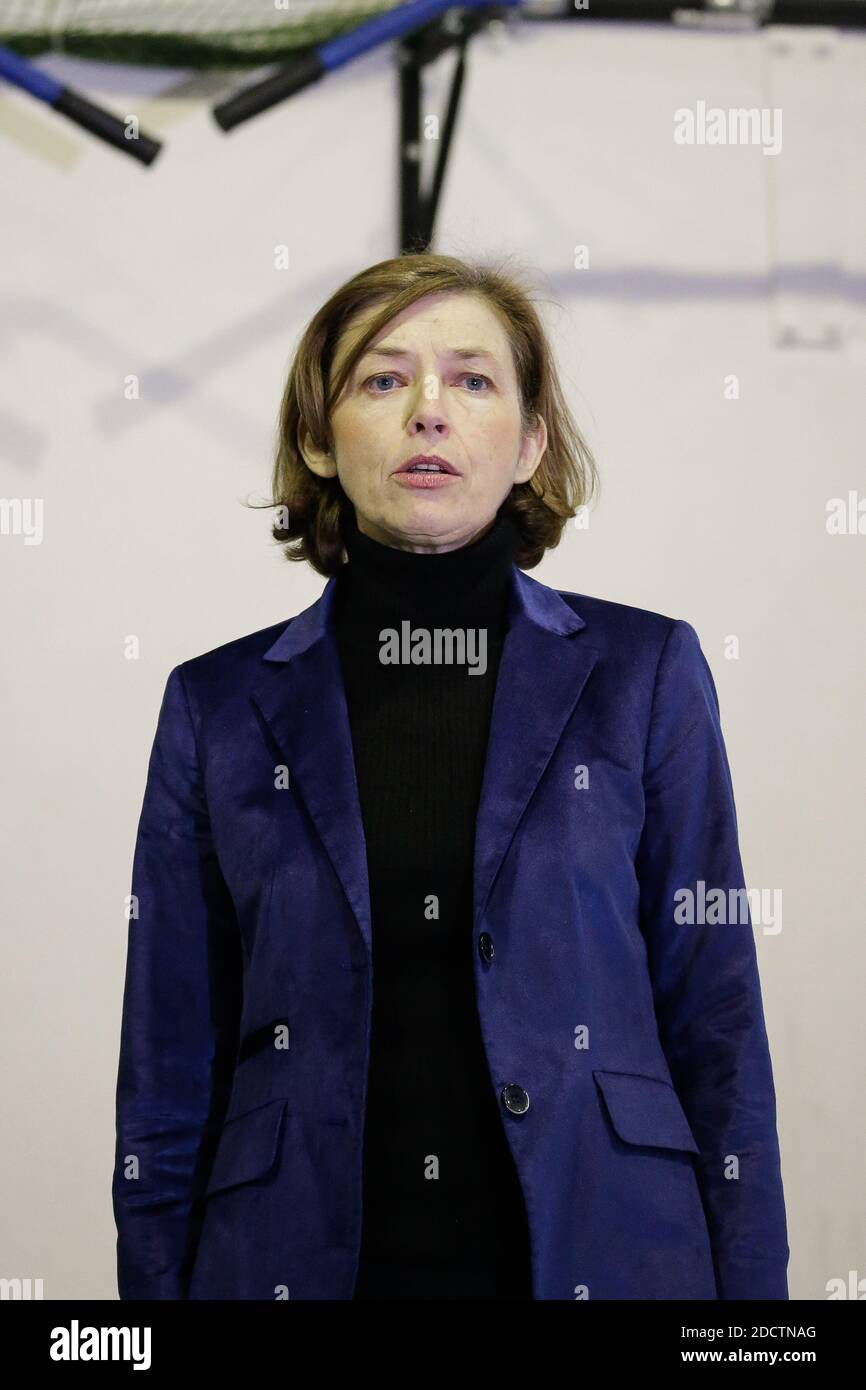 The Minister of Armies Florence Parly during her visit to Air Base 106 ...