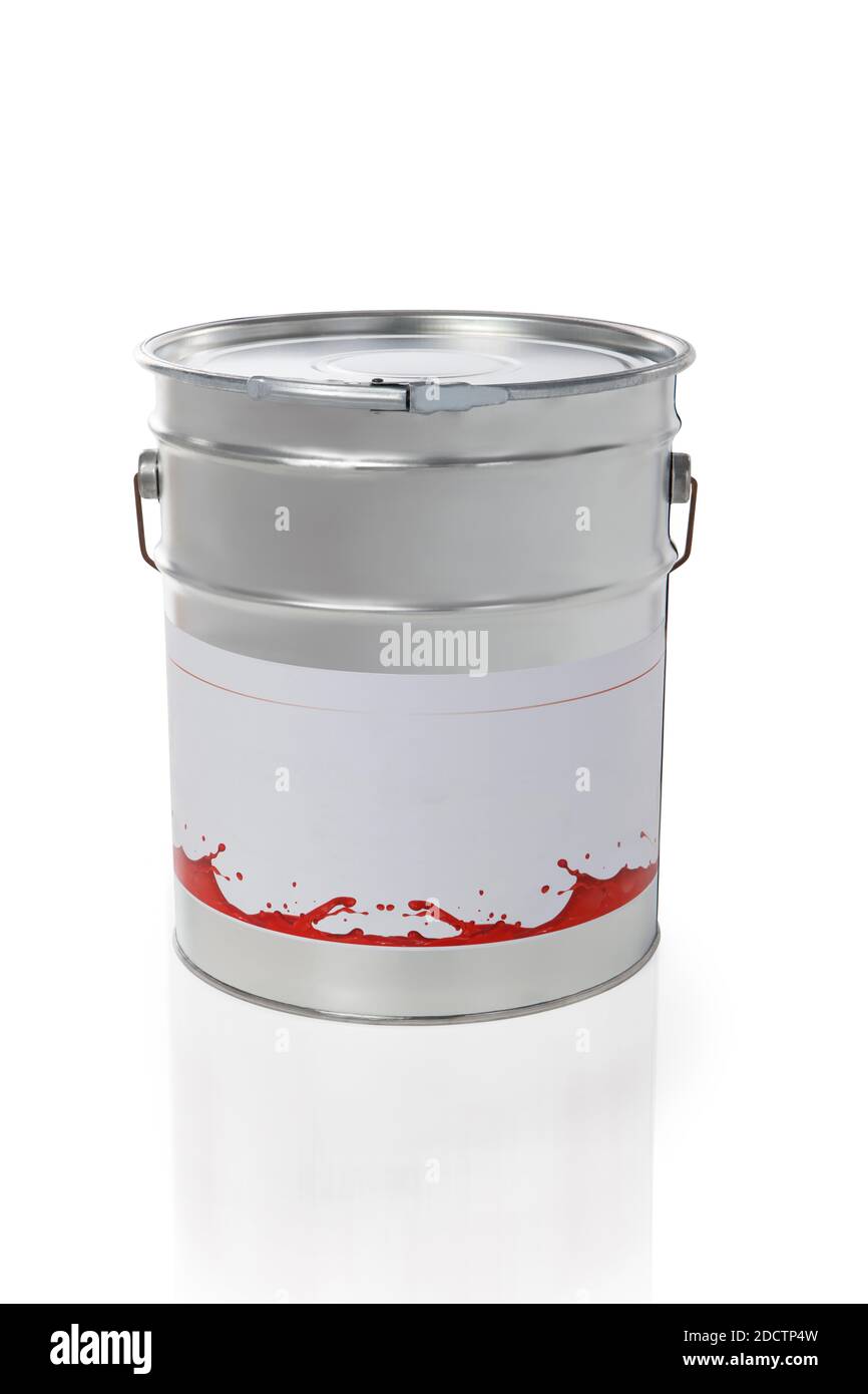 Paint bucket isolated on white background Stock Photo - Alamy