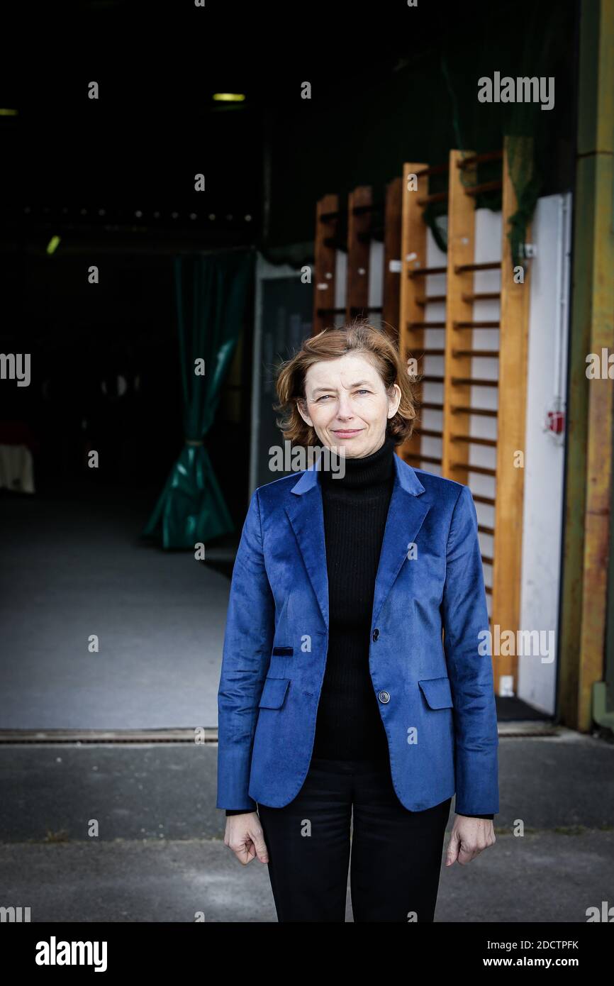 The Minister of Armies Florence Parly during her visit to Air Base 106 ...