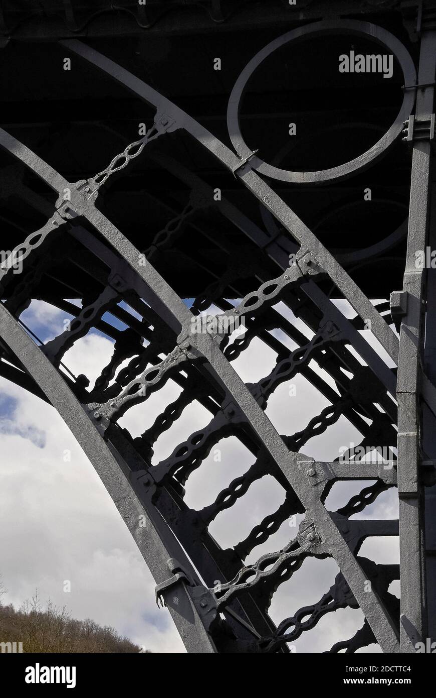 Evidence of stress such as breaks in ties linking structural ribs of ...