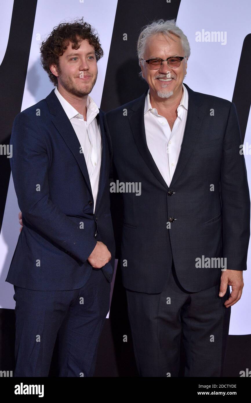 Jack Henry Robbins and Tim Robbins attend the Premiere of Universal ...