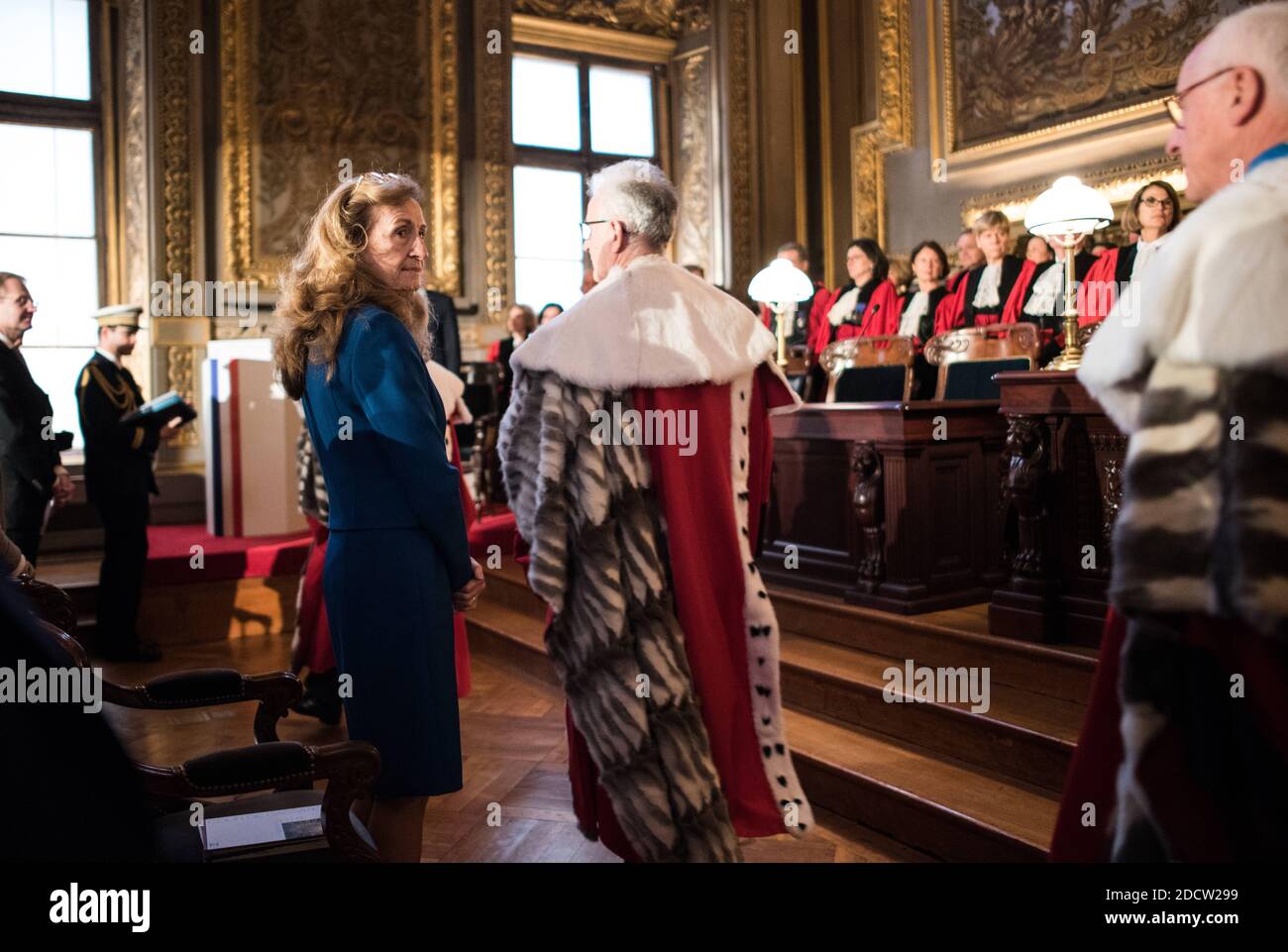 French Justice Minister Nicole Belloubet attending a ceremony at The ...