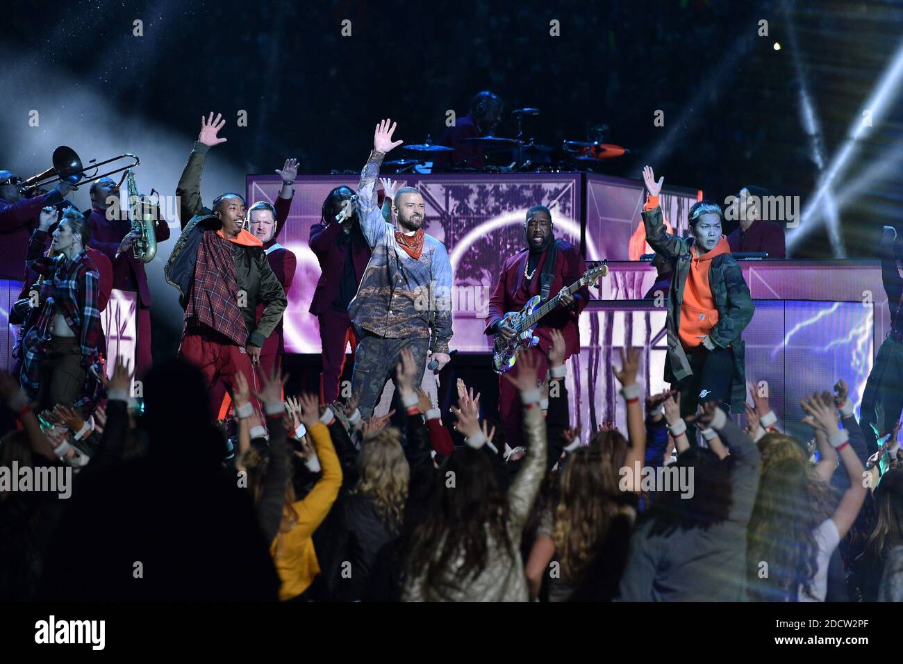 Justin Timberlake performs onstage during the Pepsi Super Bowl LII ...