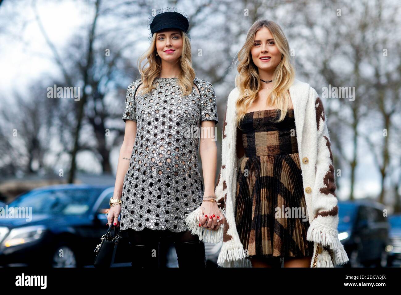 Street style, Chiara Ferragni and her sister Valentina Ferragni ...