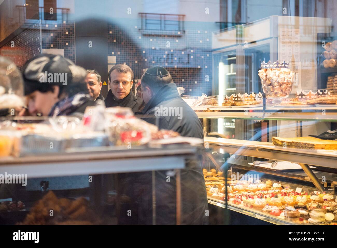 French President Emmanuel Macron and His wife Brigitte Macron in a ...
