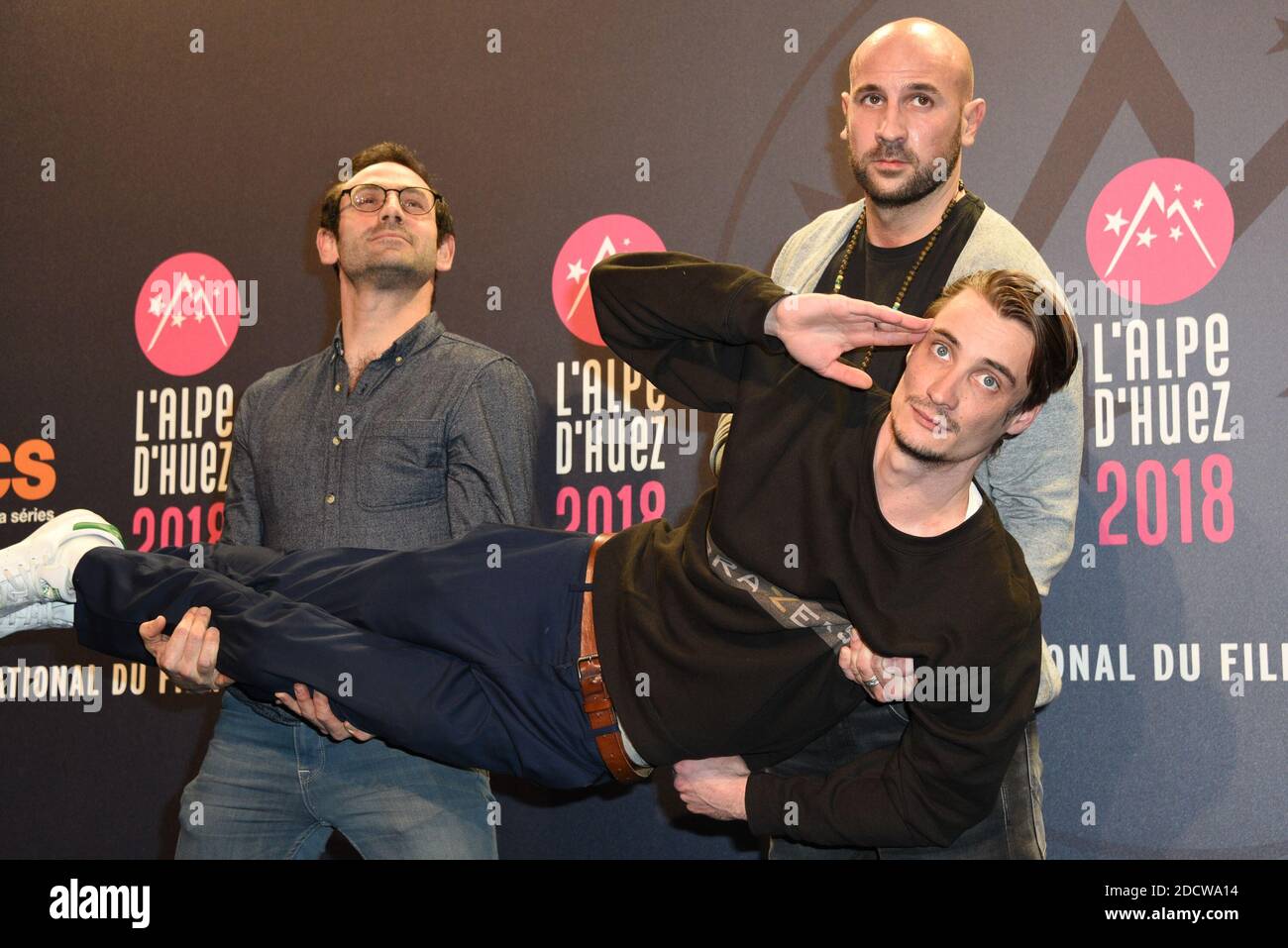 Pierre Lottin posing for the photocall of Les Tuche 3 during the 21st ...