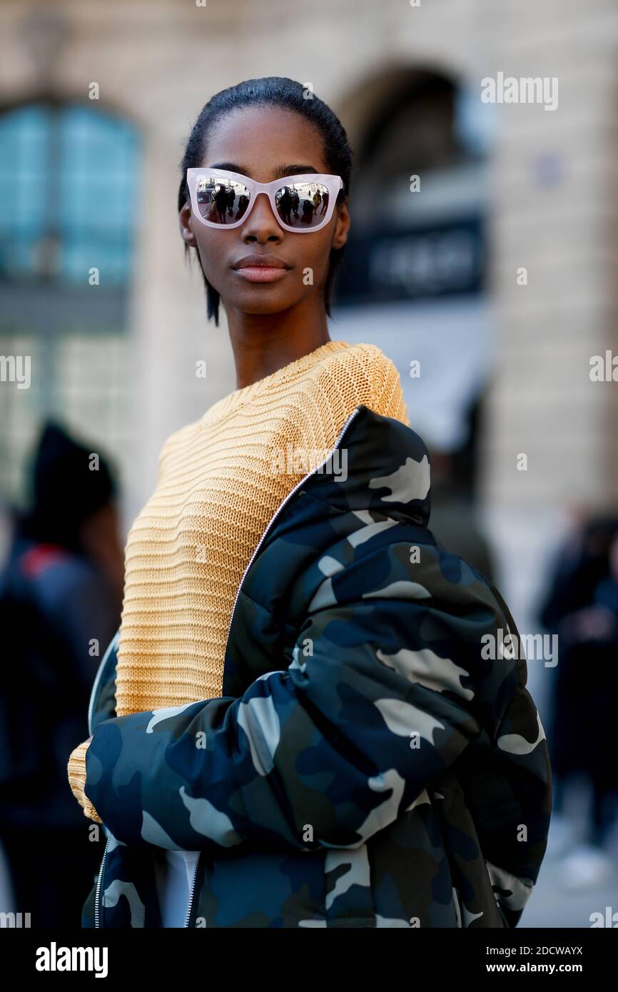 Street style, Model Tami Williams after Lanvin Fall-Winter 2018-2019 ...