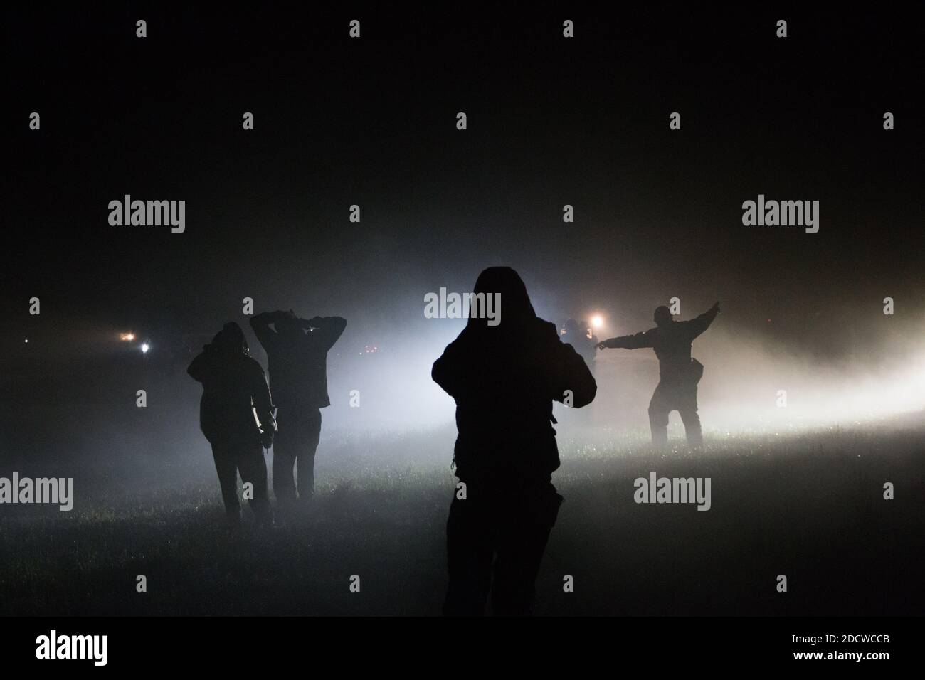 French police officers move in to clear the area during the eviction of ...