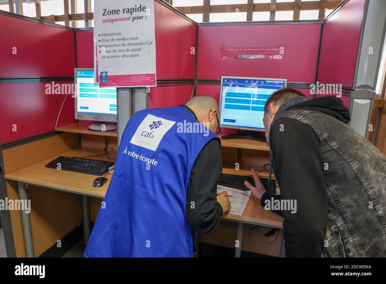 The offices of CAF (Family Allocations Office: Family-oriented sector ...