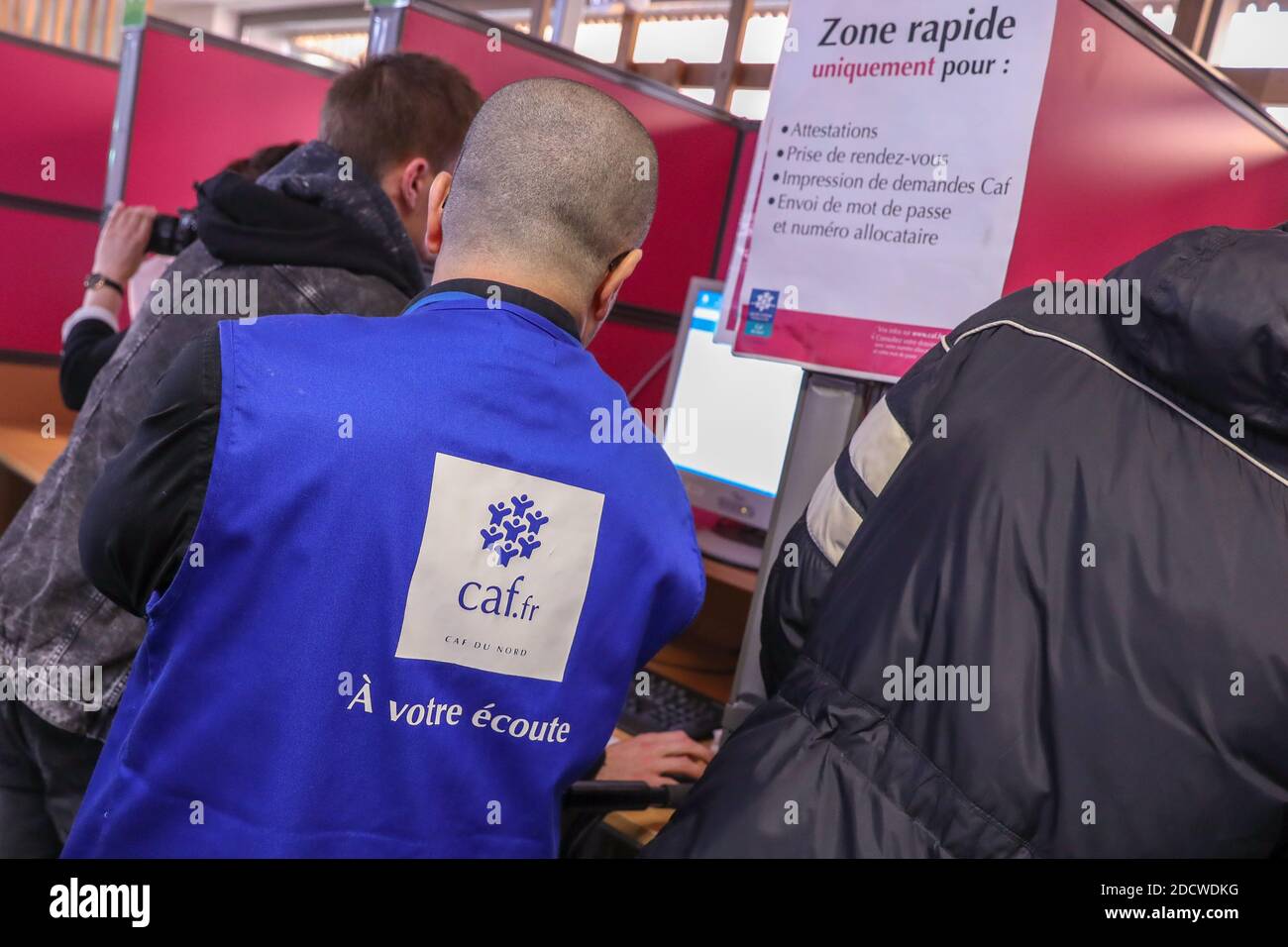 The offices of CAF (Family Allocations Office: Family-oriented sector ...