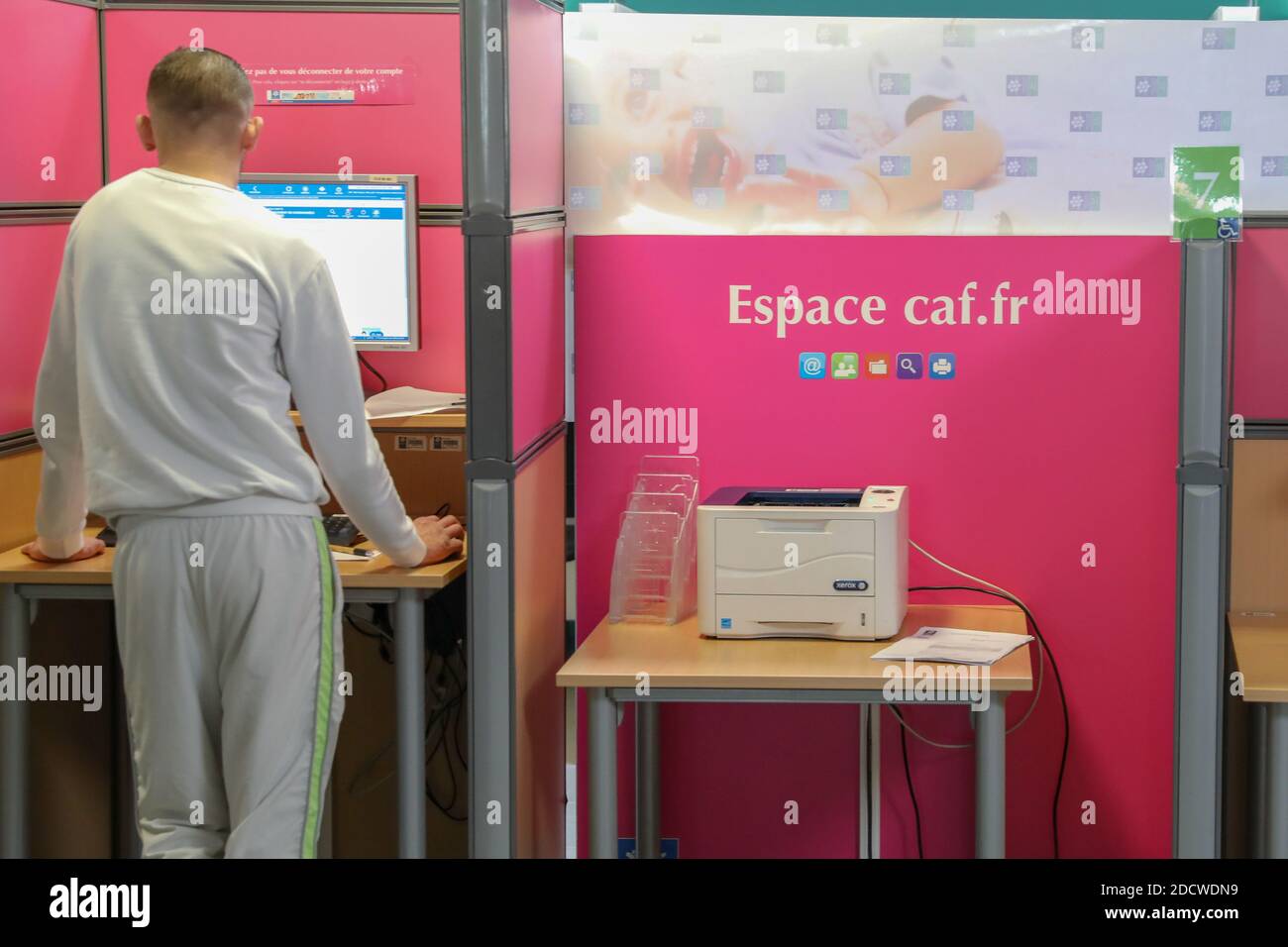 The offices of CAF (Family Allocations Office: Family-oriented sector ...