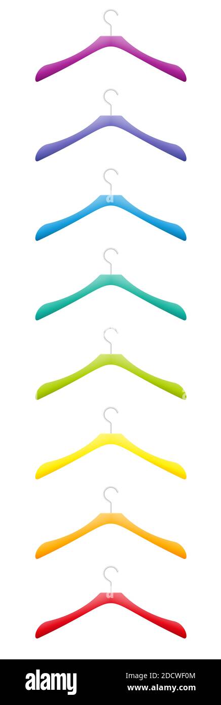 Colorful clothes hanger, plastic coathanger set, various colors ...