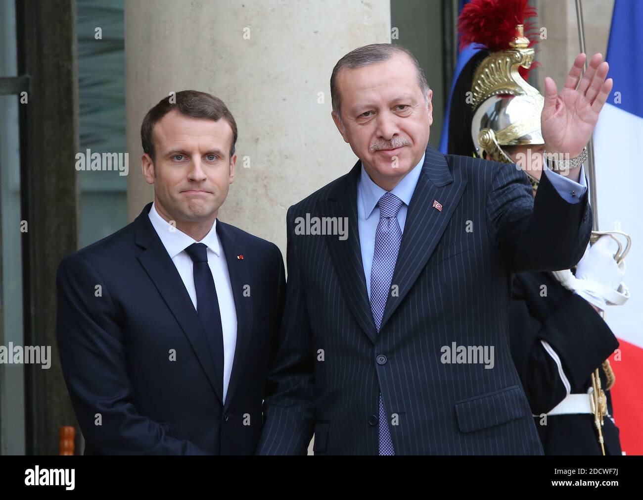 President of Turkey, Recep Tayyip Erdogan is welcomed by President of ...