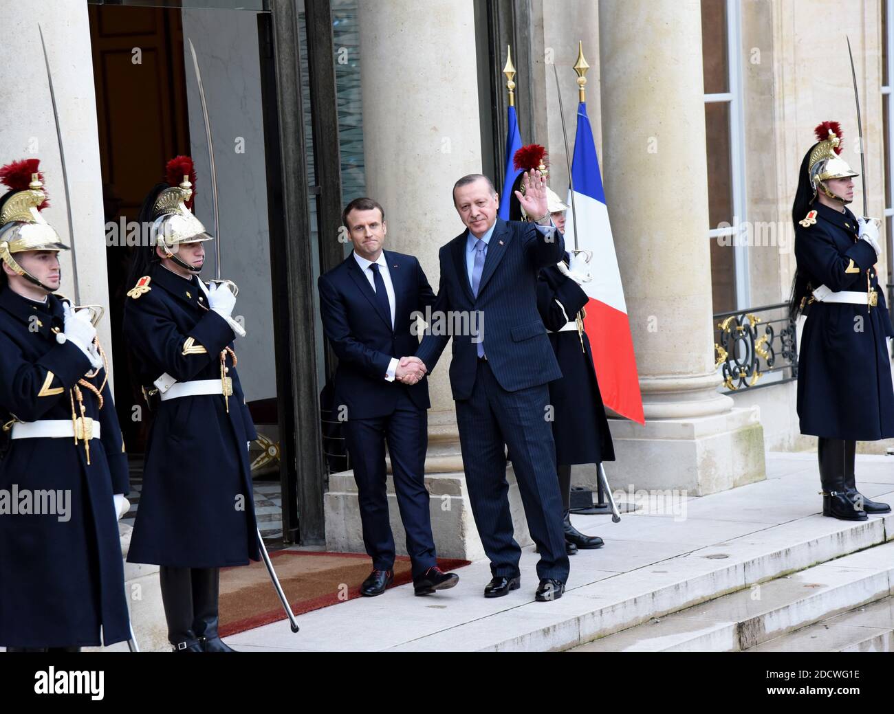 President of Turkey, Recep Tayyip Erdogan is welcomed by President of ...