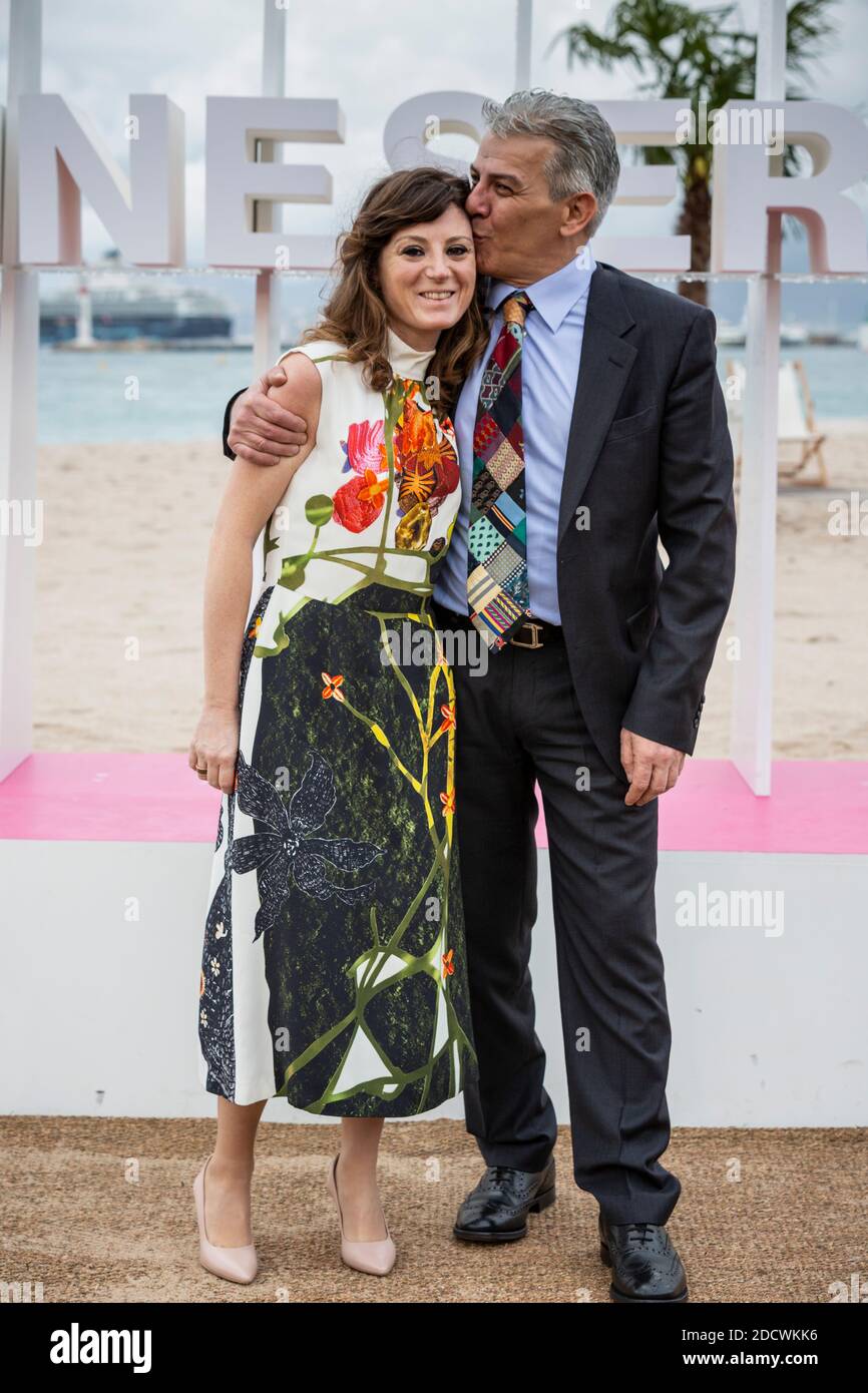 Alfonso Sabella and his wife pose at the Photocall of 'Il Cacciatore ...