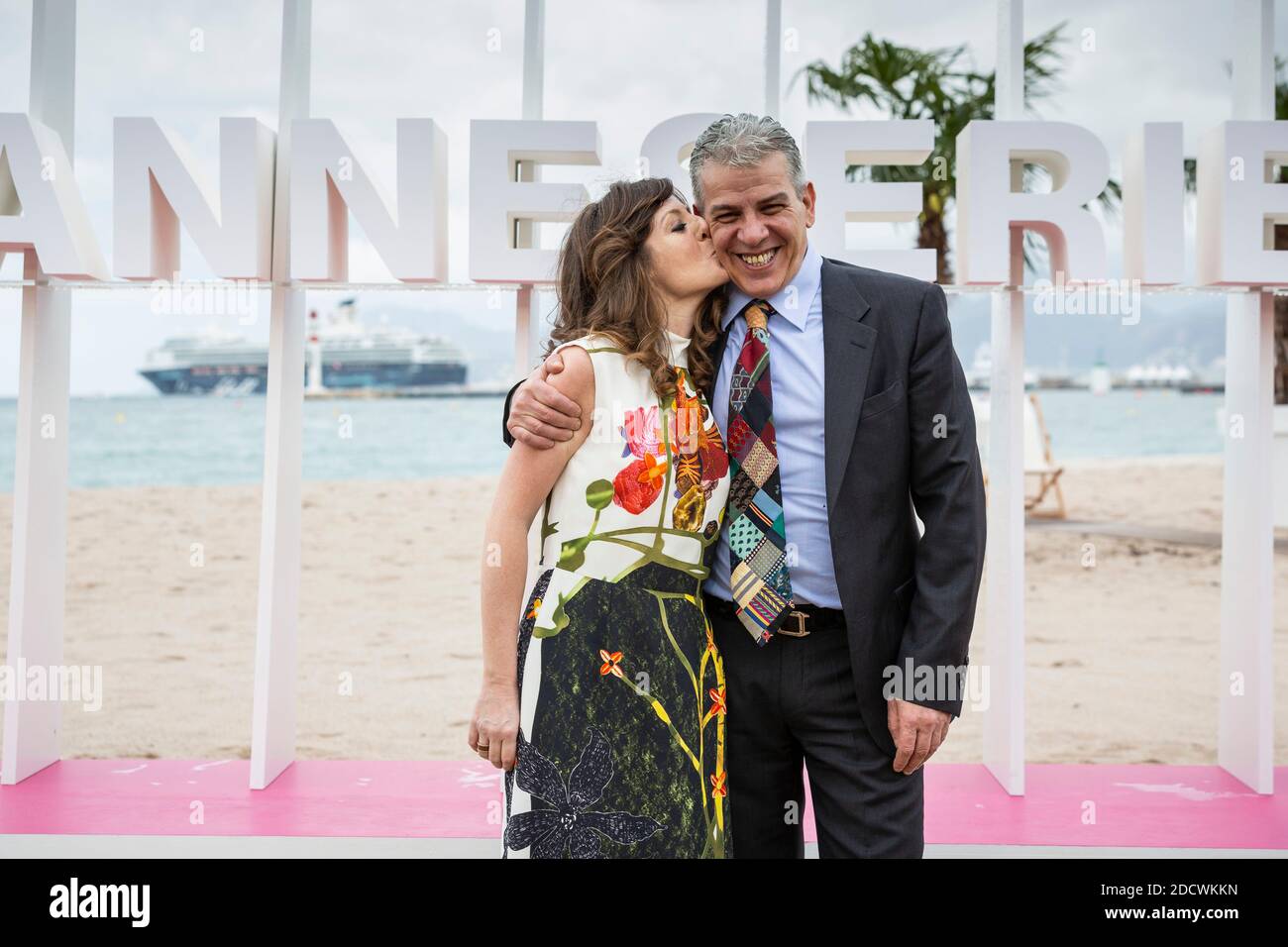 Alfonso Sabella and his wife pose at the Photocall of 'Il Cacciatore ...