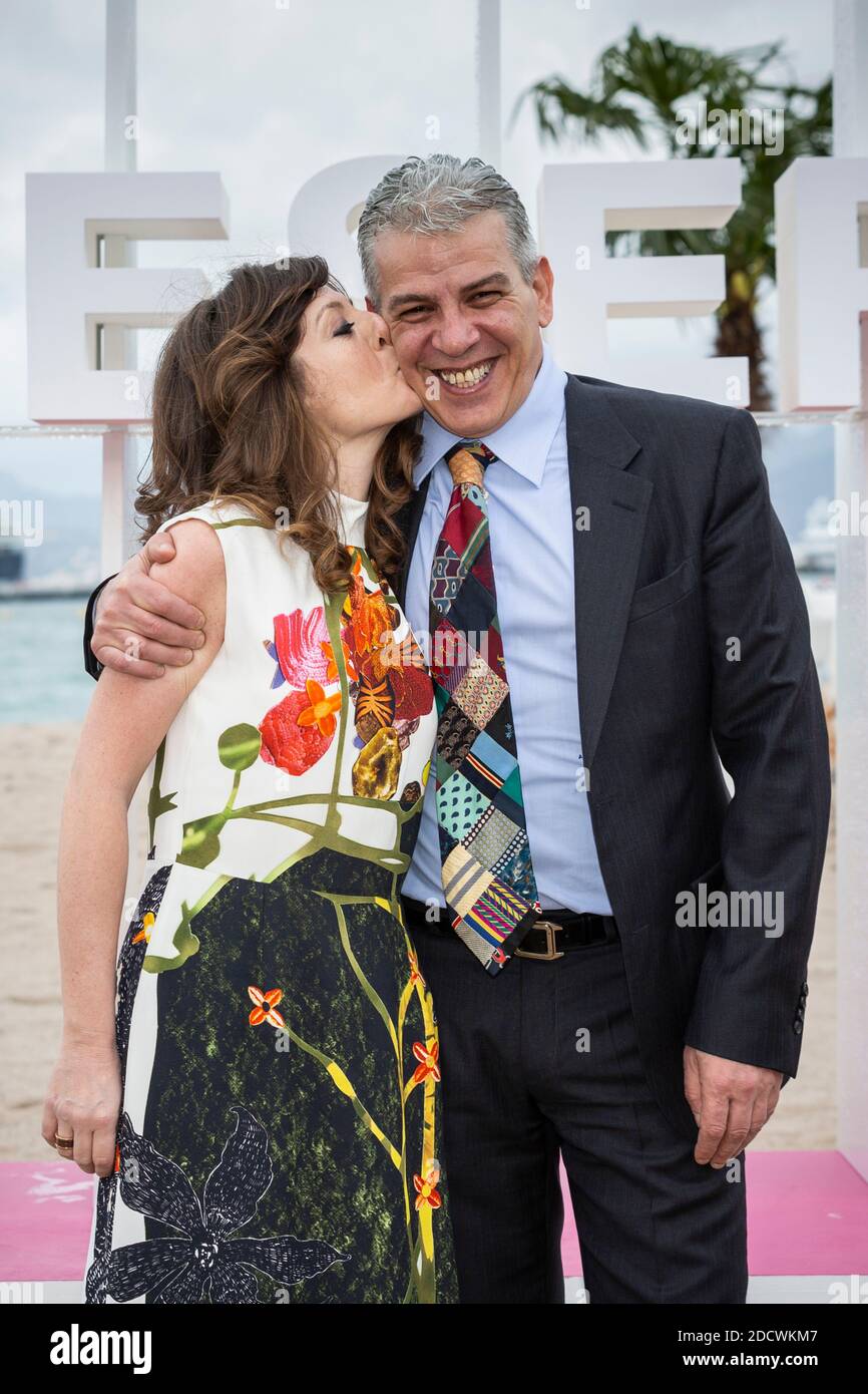 Alfonso Sabella and his wife pose at the Photocall of 'Il Cacciatore ...