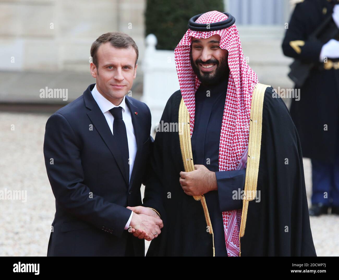 rench President Emmanuel Macron receives Saudi Crown Prince Mohammed ...