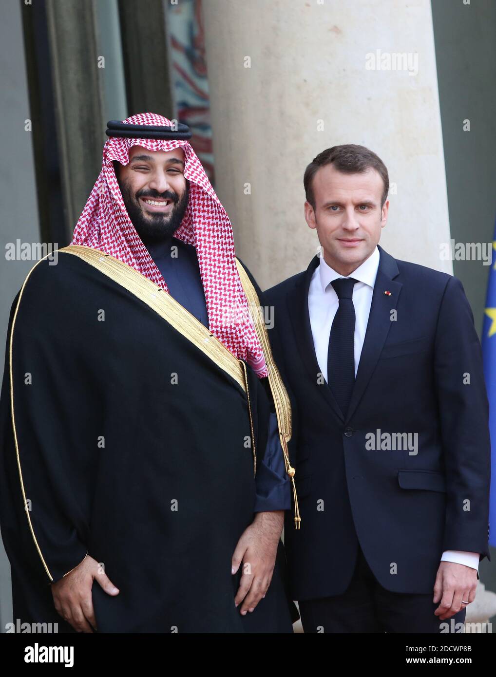 rench President Emmanuel Macron receives Saudi Crown Prince Mohammed ...