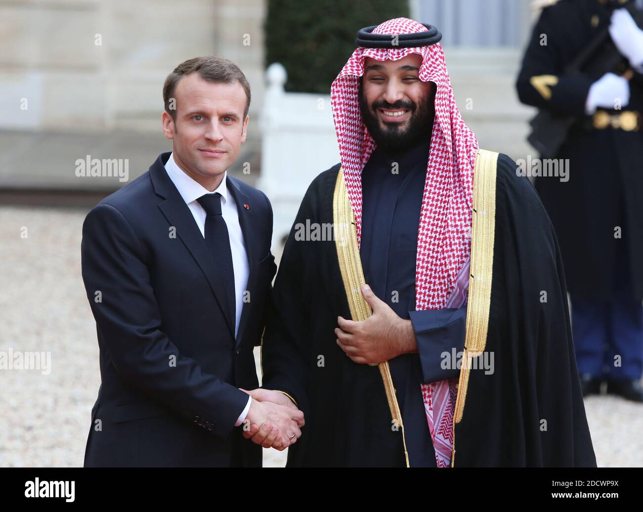 rench President Emmanuel Macron receives Saudi Crown Prince Mohammed ...