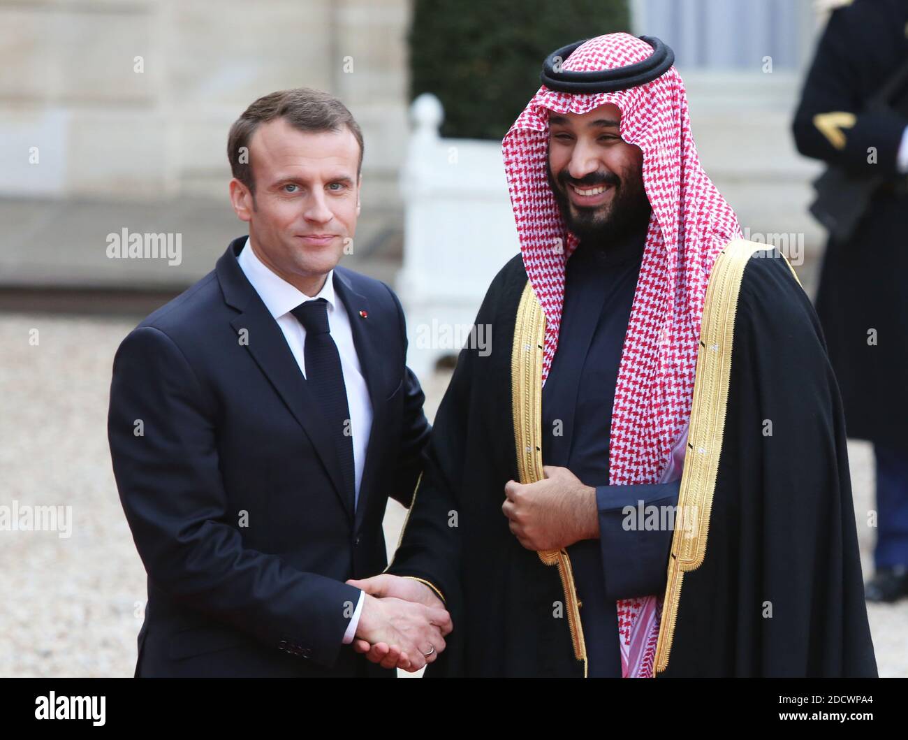 rench President Emmanuel Macron receives Saudi Crown Prince Mohammed ...