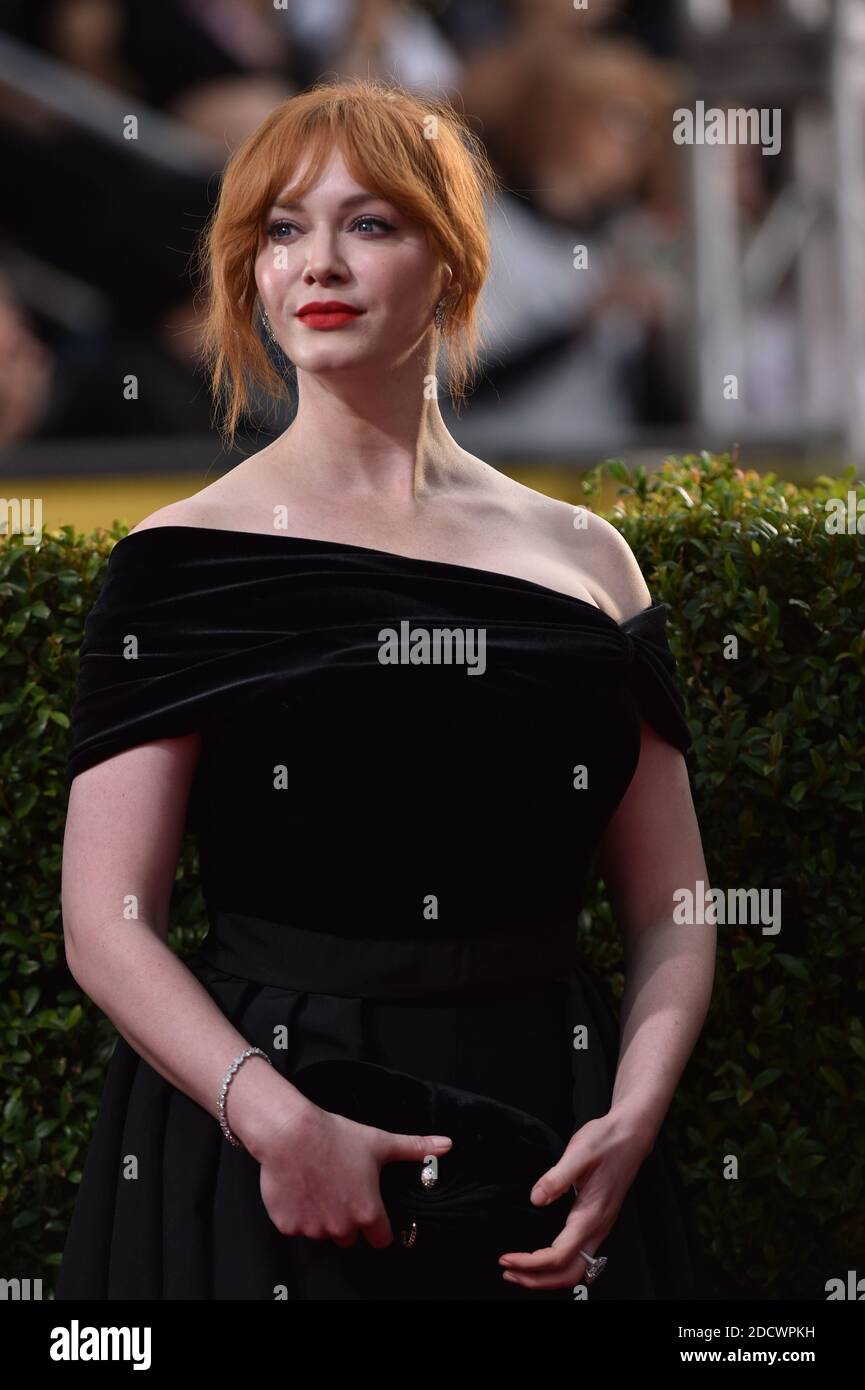 Christina Hendricks attending the 75th Annual Golden Globes Awards held ...