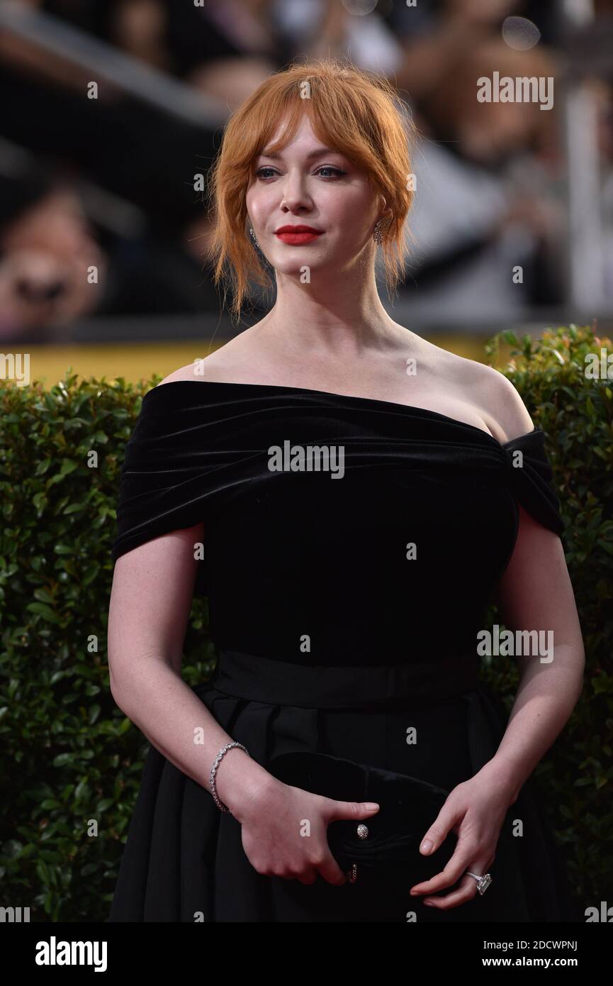 Christina Hendricks attending the 75th Annual Golden Globes Awards held ...