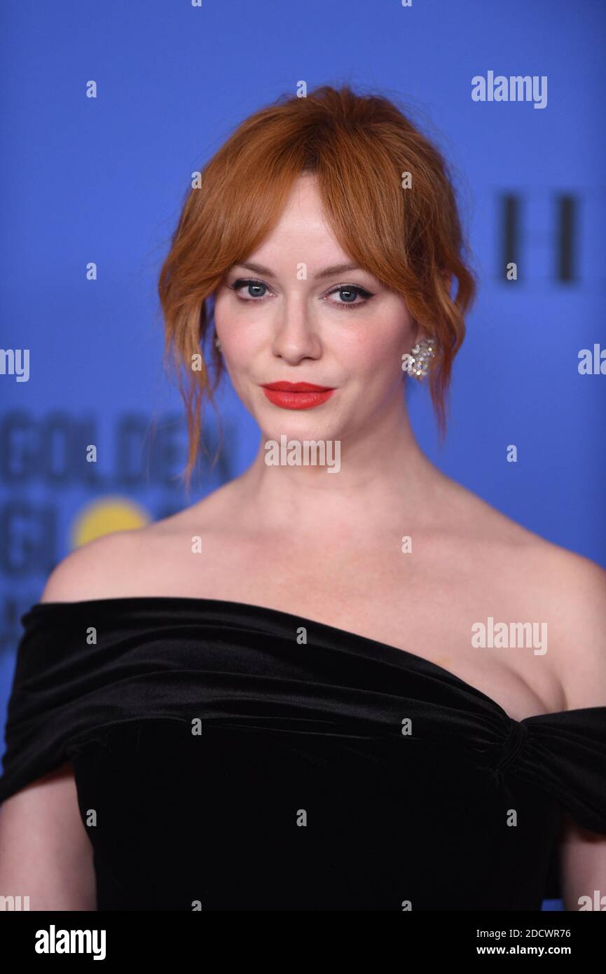 Actor Christina Hendricks posing in the press room during The 75th ...